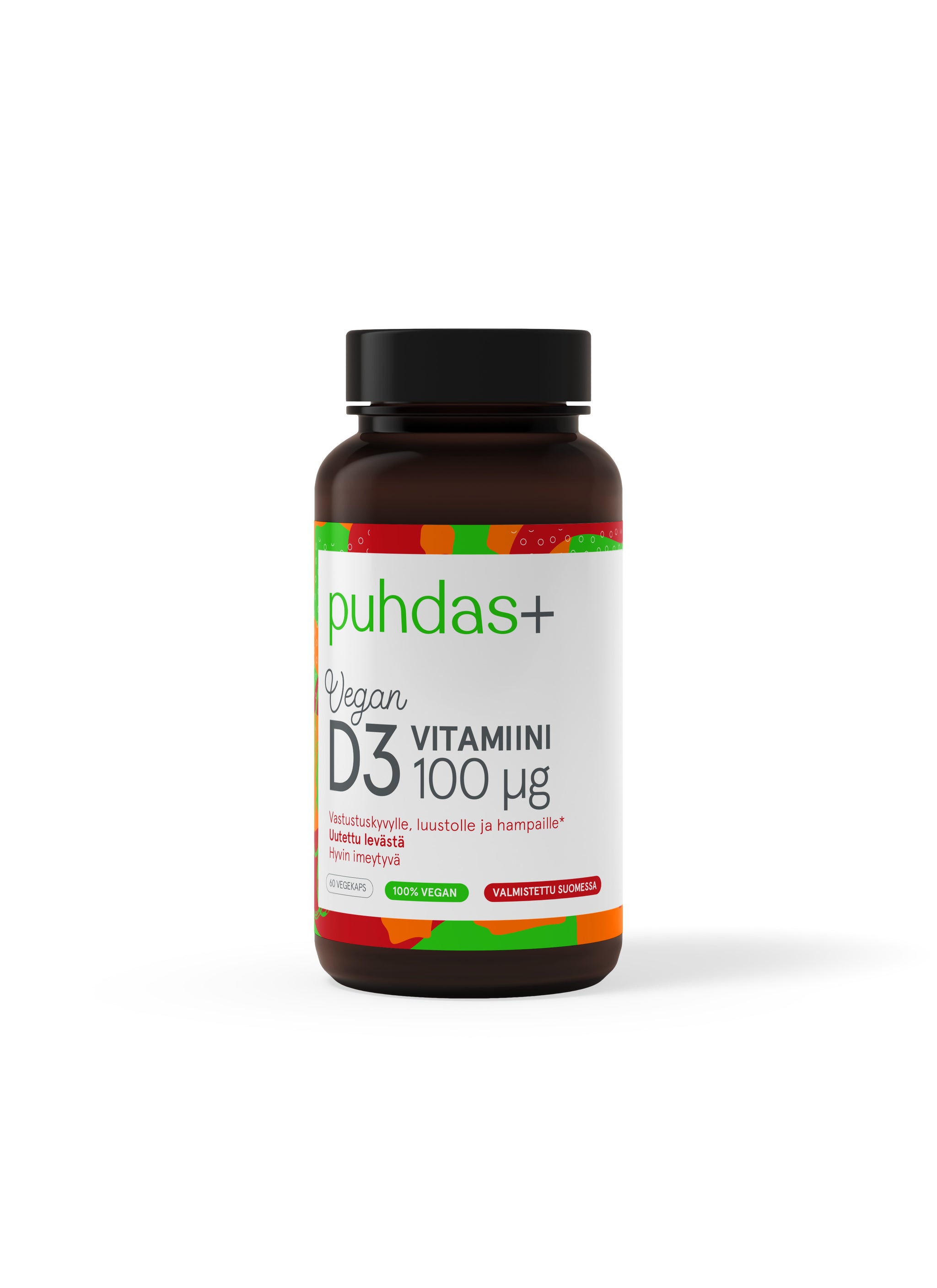 D3-vitamiini 100 µg vegan, 60 kaps – Ruohonjuuri